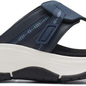 Clarks Women's Wave 2.0 Sea Sandal, Navy Combination, 11 W