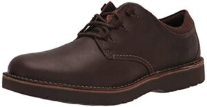 clarks men's eastford low oxford, dark brown leather, 10.5