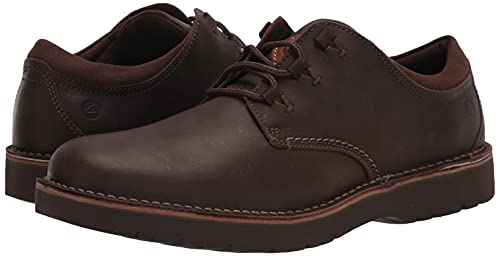 Clarks Men's Eastford Low Oxford, Dark Brown Leather, 10.5