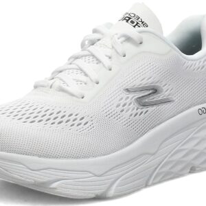 Skechers Women's MAX Cushioning Elite-Destination Point Sneaker, White, 8