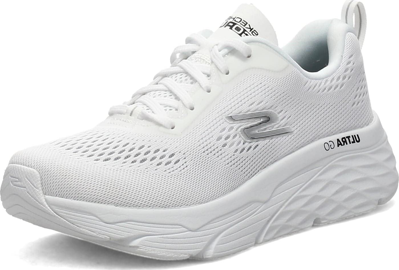 Skechers Women's MAX Cushioning Elite-Destination Point Sneaker, White, 8