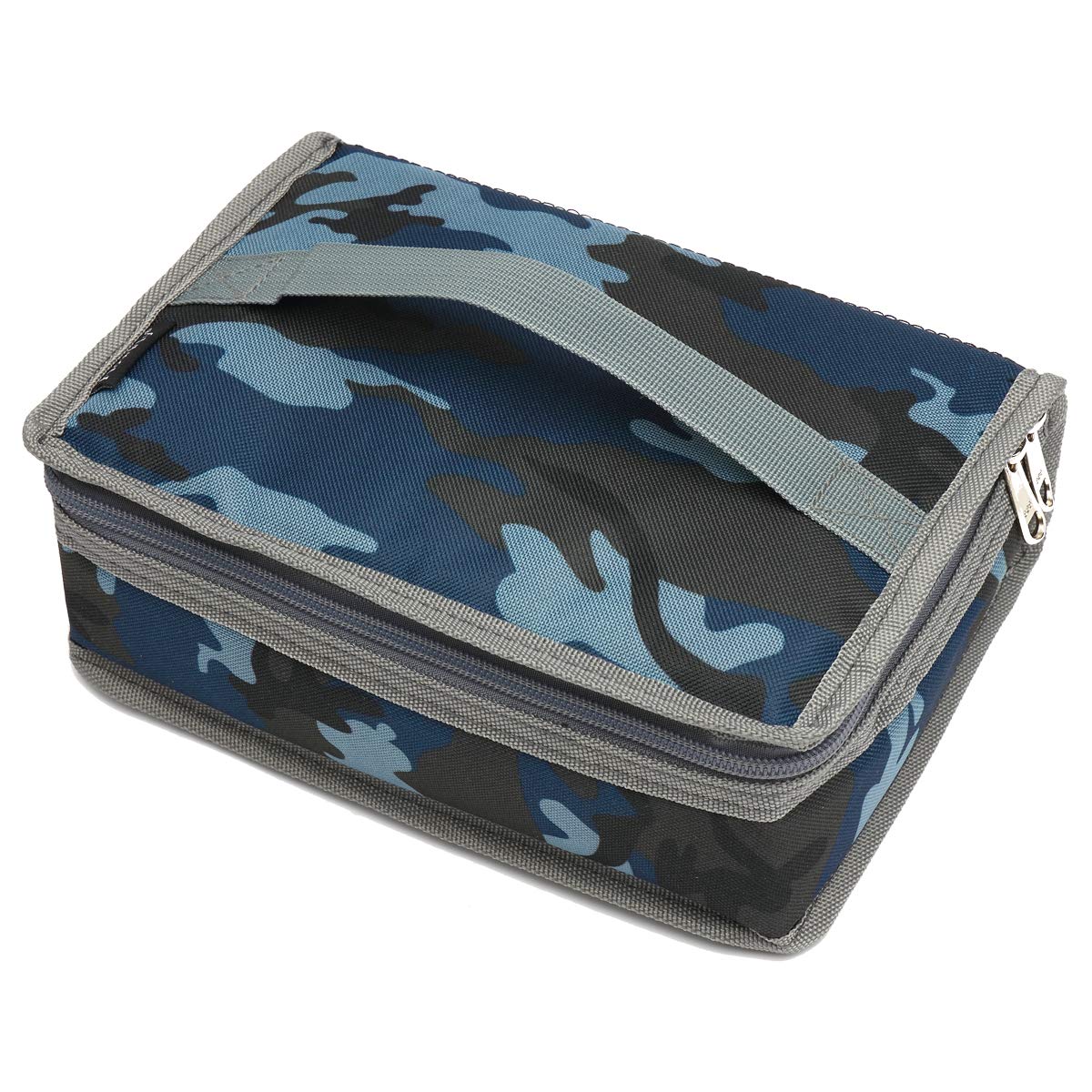 FlowFly Small Insulated Lunch box Portable Soft Bag Mini Cooler Thermal Meal Tote Kit with Handle for Work & School, Camo