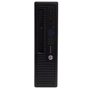 HP EliteDesk 800 G1 Ultra Small Business PC Desktop Computer, Intel Core i5, 8GB RAM, 500GB HDD, Windows 10 Pro, New 23.6 FHD LED Monitor, 16GB Flash Drive, Wireless Keyboard & Mouse, WiFi (Renewed)