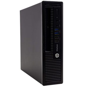 HP EliteDesk 800 G1 Ultra Small Business PC Desktop Computer, Intel Core i5, 8GB RAM, 500GB HDD, Windows 10 Pro, New 23.6 FHD LED Monitor, 16GB Flash Drive, Wireless Keyboard & Mouse, WiFi (Renewed)