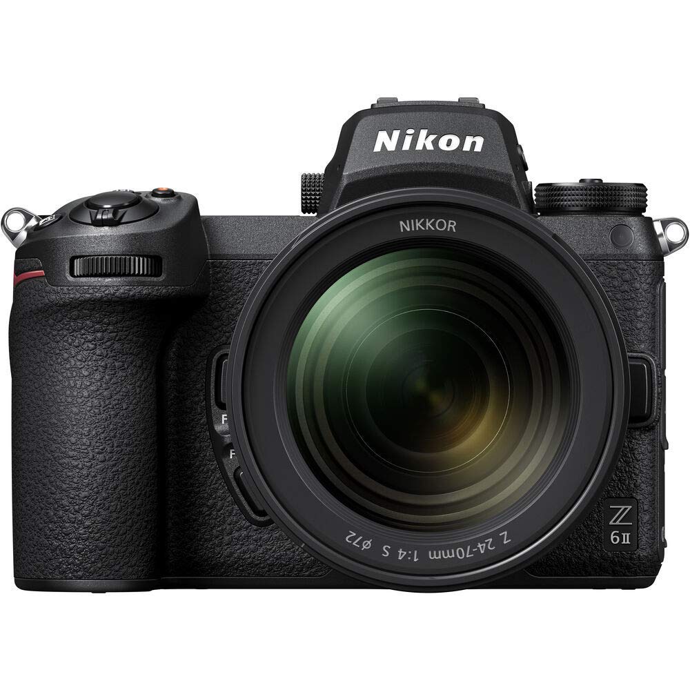 Nikon Z 6II Mirrorless Digital Camera 24.5MP with 24-70mm f/4 Lens (1663) + 64GB XQD Card + ENEL15c Battery + Corel Software + Case + Cleaning Set + More - International Model (Renewed)