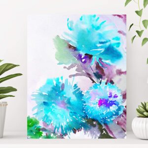 Wall Art Spring Flowers in vase Still Life Traditional Fashion Art Watercolor Paint Glam Poster Print From Artist