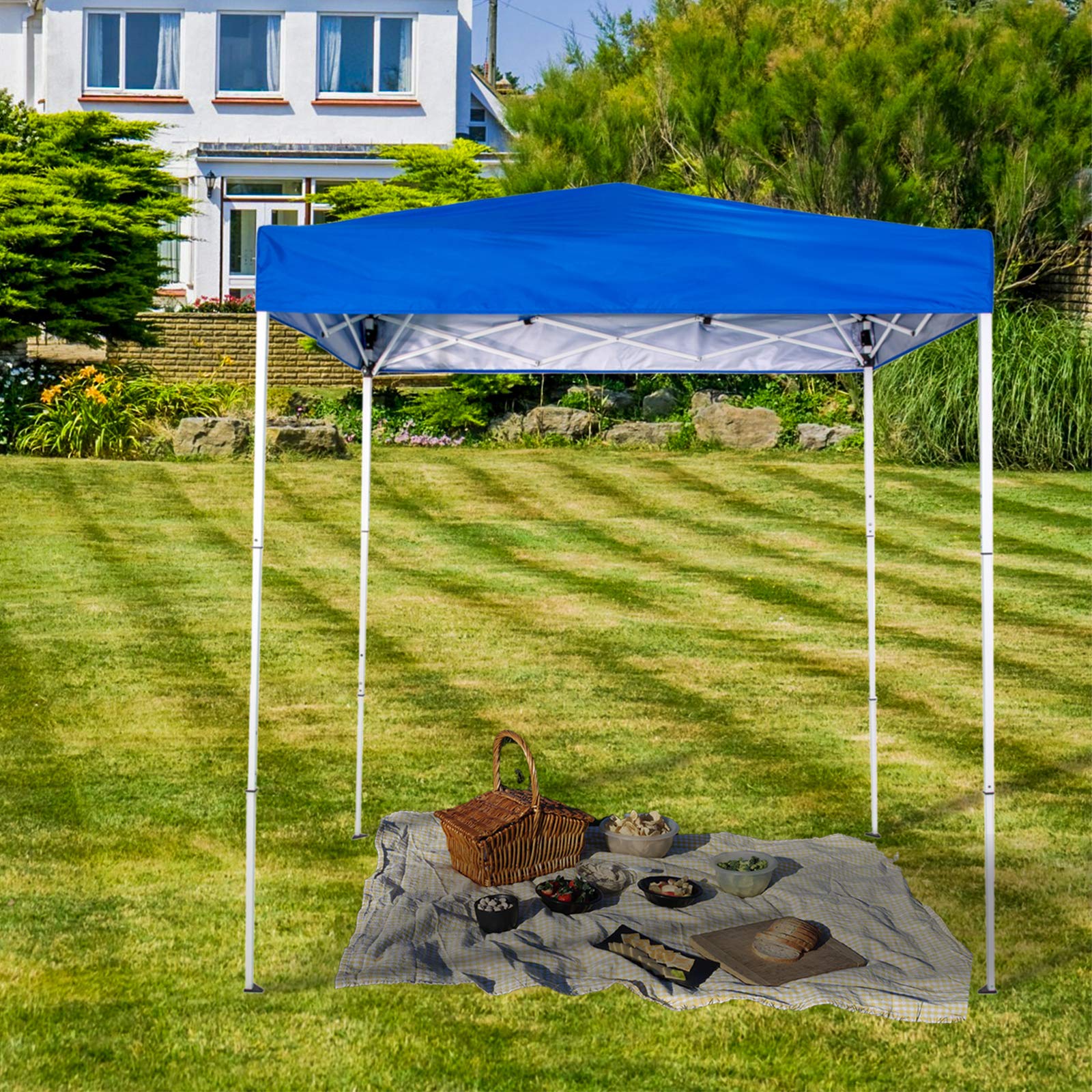 Sunnyglade 6x4 Ft Pop-Up Canopy Tent Outdoor Portable Instant Shelter Folding Canopy with Carry Bag(Royal Blue)