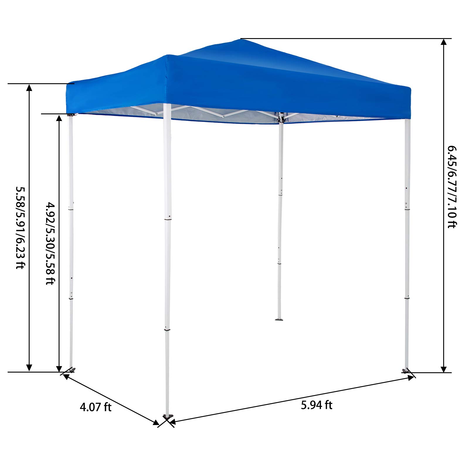 Sunnyglade 6x4 Ft Pop-Up Canopy Tent Outdoor Portable Instant Shelter Folding Canopy with Carry Bag(Royal Blue)