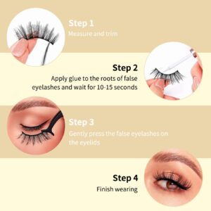 DYSILK Lashes Wispy Eyelashes - False Eyelashes 5 Pairs 6D Mink Lashes - Fake Eyelashes Natural Look Like Extensions Strip Lashes Fluffy Lash Pack | 007-18mm