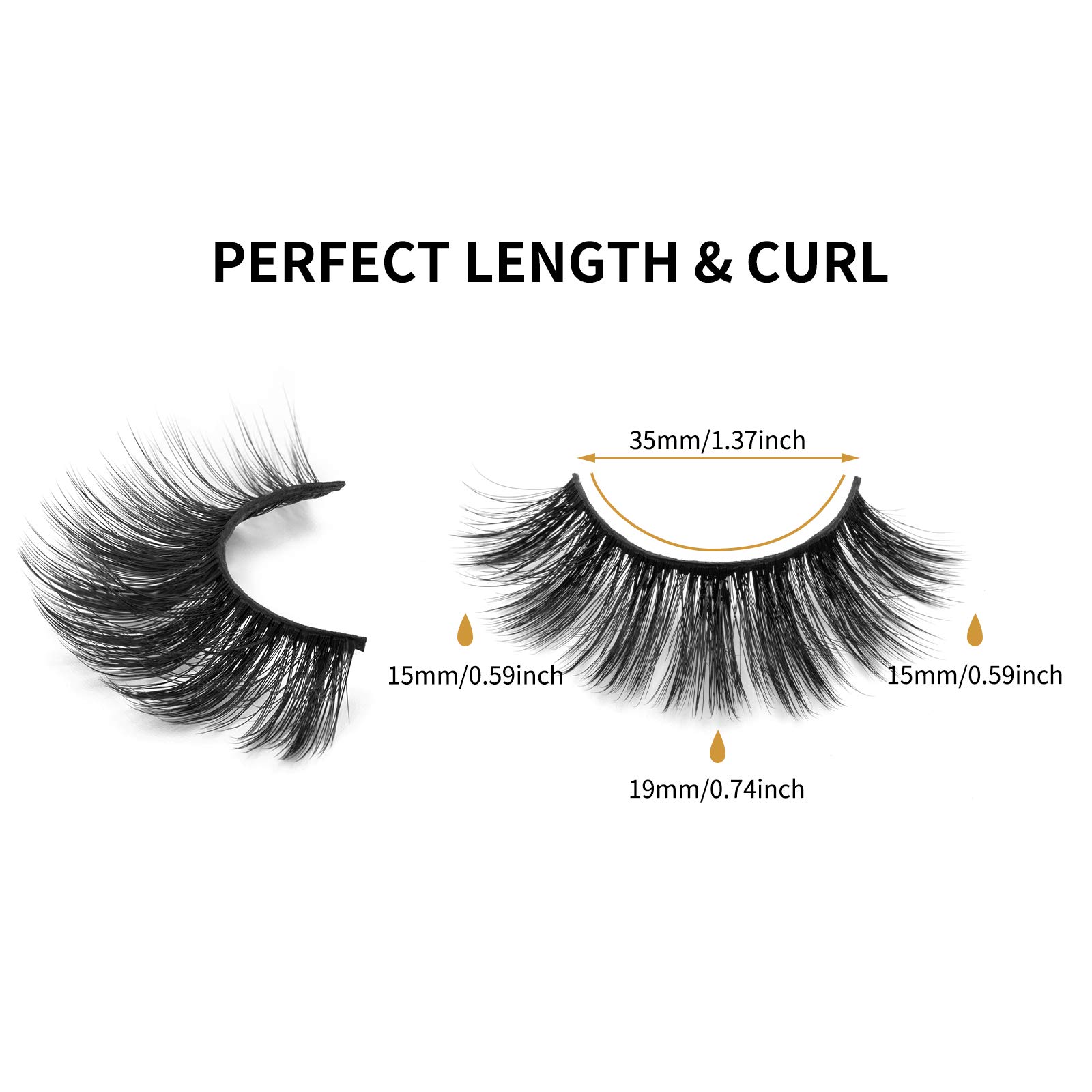 DYSILK Lashes Wispy Eyelashes - False Eyelashes 5 Pairs 6D Mink Lashes - Fake Eyelashes Natural Look Like Extensions Strip Lashes Fluffy Lash Pack | 007-18mm