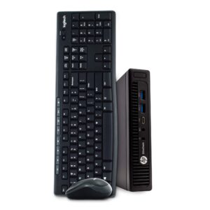 hp elitedesk 800 g2 desktop mini business pc computer, intel quad core i5-6500t, 16gb ram, 1tb ssd, windows 10 pro, 16gb flash drive, wireless keyboard & mouse, wifi (renewed)