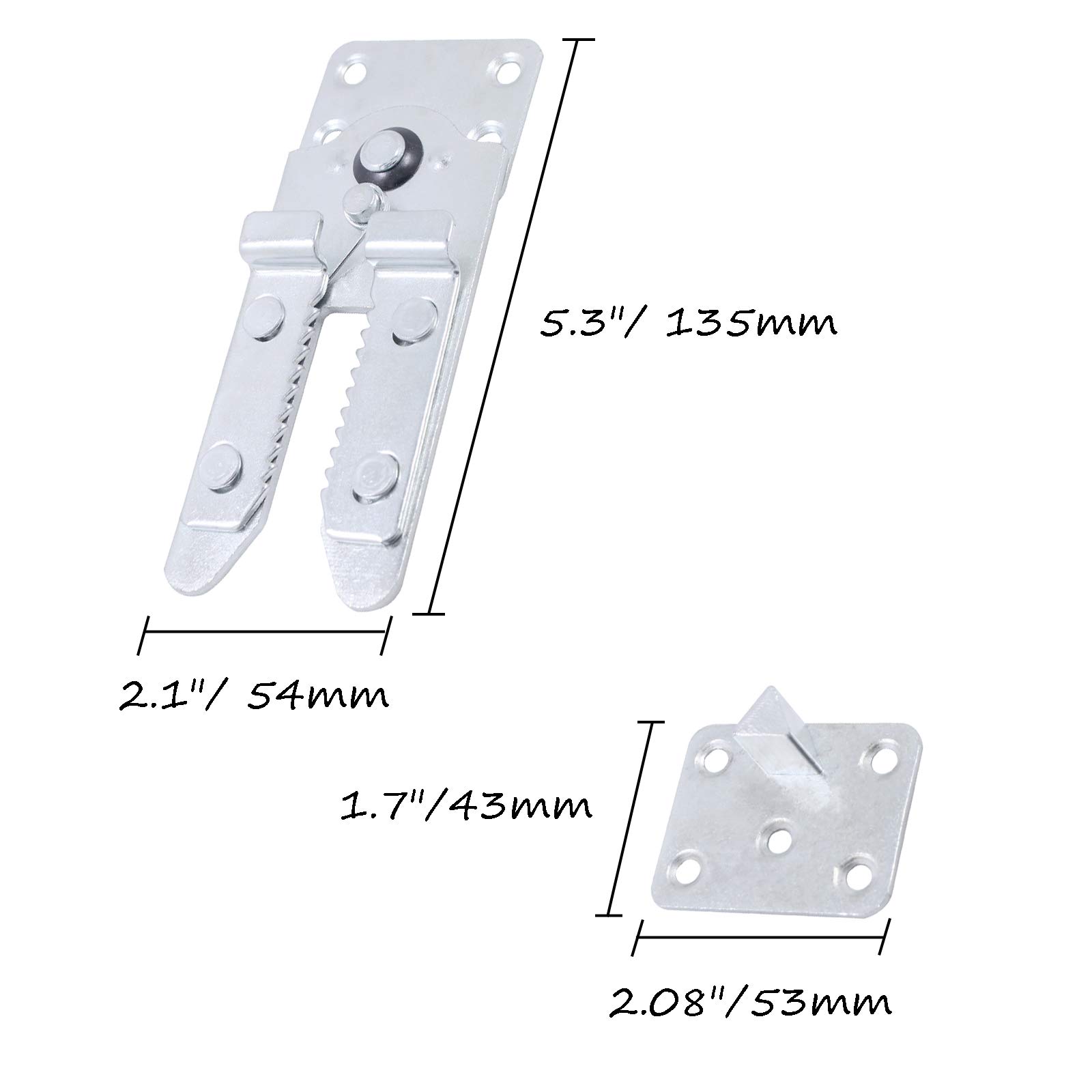 HOWDIA Sectional Couch Connectors, Heavy Duty Sofa Alligator Clamps Joint Clip for Modular Couch Furniture 2 Pcs