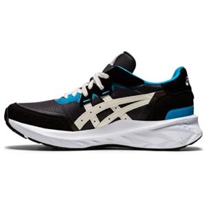 asics women's tarther blast shoes, 11, black/aizuri blue