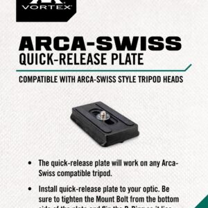 Vortex Optics Arca-Swiss Quick Release Plate