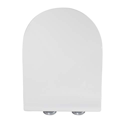 Elongated U Shape Toilet Seat For WinZo WZ5080, Soft Close Quick Release Desgin, PP Plastic White