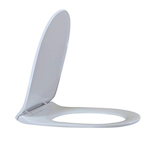 Elongated U Shape Toilet Seat For WinZo WZ5080, Soft Close Quick Release Desgin, PP Plastic White