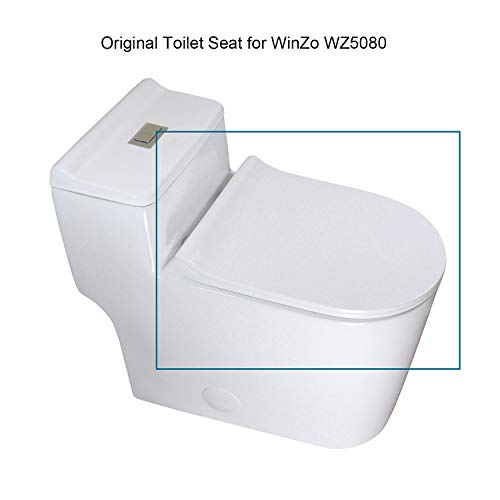 Elongated U Shape Toilet Seat For WinZo WZ5080, Soft Close Quick Release Desgin, PP Plastic White