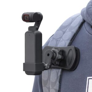 osmo pocket backpack quick clip mount,360 degree rotation backpack strap knapsack shoulder mount with extended border compatible with dji osmo pocket,osmo pocket 2