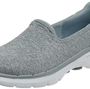 Skechers Women's GO Walk 6-Grand Horizon Sneaker, Gray, 8 Wide