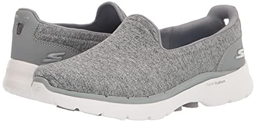 Skechers Women's GO Walk 6-Grand Horizon Sneaker, Gray, 8 Wide