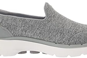 Skechers Women's GO Walk 6-Grand Horizon Sneaker, Gray, 8 Wide