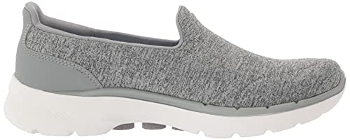 Skechers Women's GO Walk 6-Grand Horizon Sneaker, Gray, 8 Wide