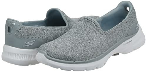 Skechers Women's GO Walk 6-Grand Horizon Sneaker, Gray, 8 Wide