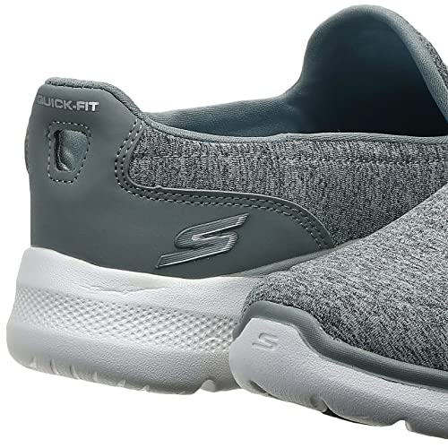 Skechers Women's GO Walk 6-Grand Horizon Sneaker, Gray, 8 Wide