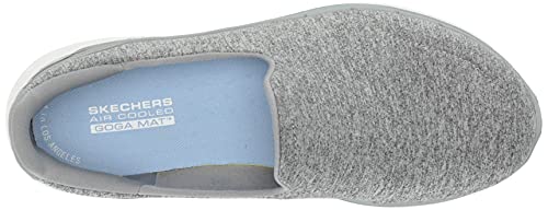 Skechers Women's GO Walk 6-Grand Horizon Sneaker, Gray, 8 Wide