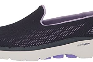 Skechers Women's GO Walk 6-Cosmic Force Sneaker, Navy/Lavender, 7.5