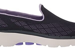 Skechers Women's GO Walk 6-Cosmic Force Sneaker, Navy/Lavender, 7.5