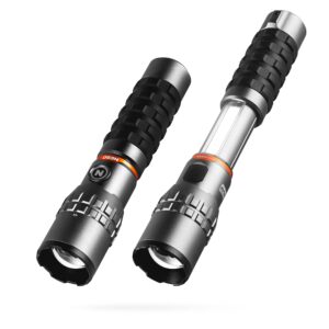 nebo slyde king flashlight, rechargeable led flashlight and work light, bright, durable, everday carry & camping flashlight with 4 light modes, c.o.b. work light and magnetic base, 2000 lumen