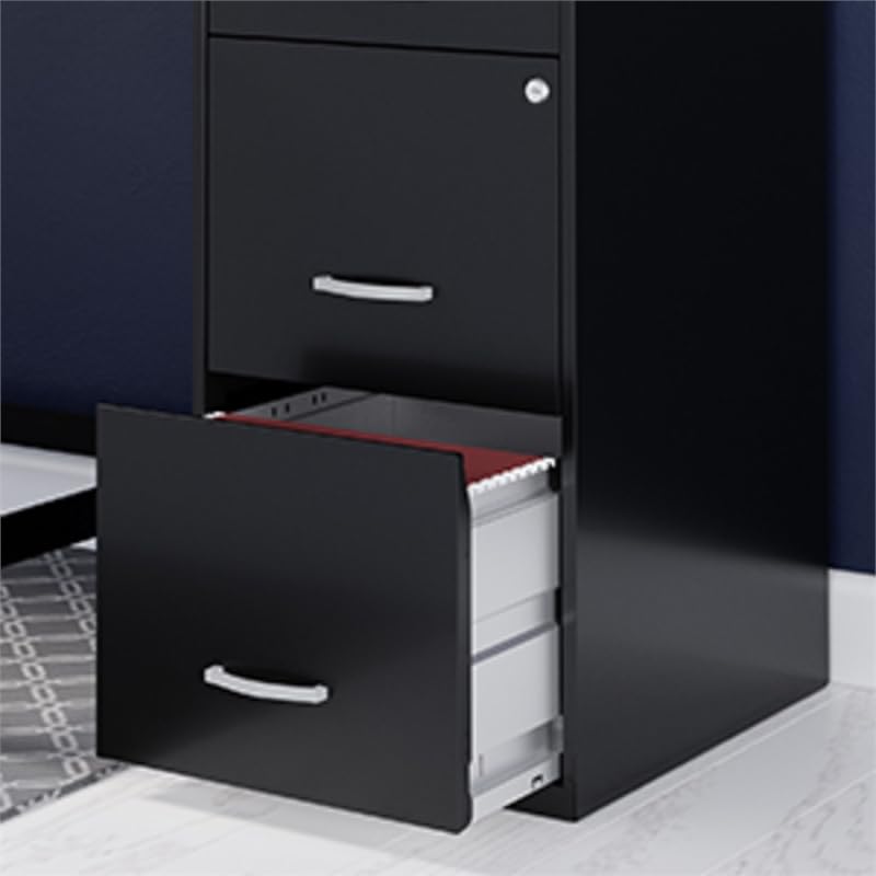 Hirsh Industries Space Solutions 18in Deep 3 Drawer Metal File Cabinet Arctic Silver, Letter Size, Fully Assembled