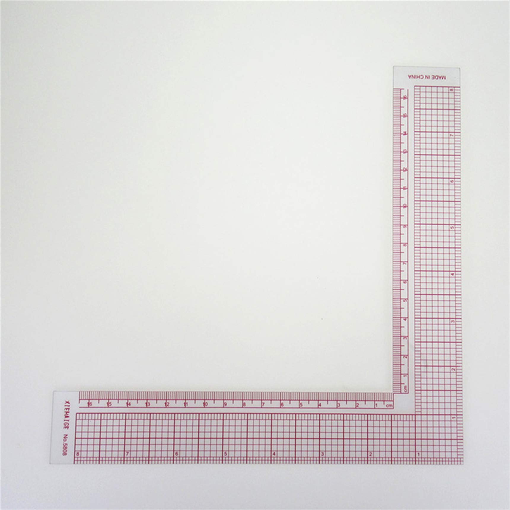 Sperrins Plastic L-Square Ruler Sewing Measuring 90 Degree Professional Tailor Ruler Garment Pattern Dress Making Craft Tool