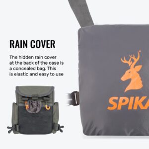 SPIKA Binocular Harness Chest Pack, Camo Bino Case with Rangefinder Waterproof Pouch for Hunting