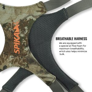 SPIKA Binocular Harness Chest Pack, Camo Bino Case with Rangefinder Waterproof Pouch for Hunting