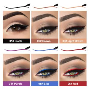 LOKFAR 12 Colors Matte Liquid Eyeliner Colorful Set, Matte Liquid Colorful Eye-Liner Pen Neon Colored Eyeliner Eye Makeup, Long Lasting Water-Proof Smudge-Proof Smooth Liquid Eyeliner Pen -#A