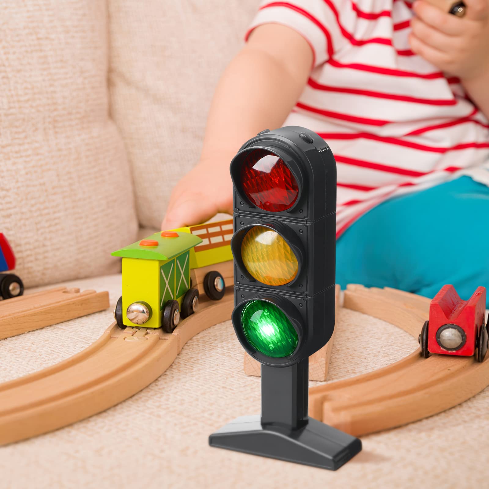 TOYANDONA Traffic Light Signs Toy Multicoloured Simulation Road Light Safety Traffic Maker Crosswalk Signal Model Toy for Kids Birthday Education Gifts