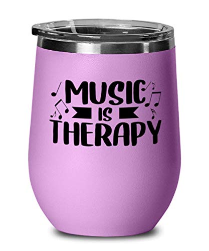 Music Theory Wine Glass, Light Purple Wine Tumbler, Music Theory Stainless Steel Insulated Lid Wine Glass Mug Cup Present Idea