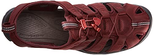 KEEN Women's Sneaker Sandal, Burgundy, 7.5