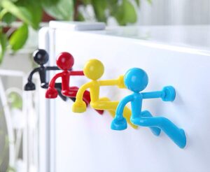 creative wall climbing villain refrigerator magnets, magnet key hanging (yellow, blue, black, red)