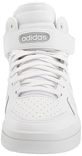 adidas Women's Postmove Mid Basketball Shoe, White/White/Grey One, 8.5