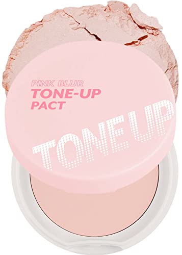 I'M MEME Compact - Tone-up Pact | With Calamine Powder, Pink Blur Effect, Mattify Skin, Pressed Powder, Gift, 0.35 Oz