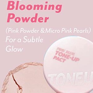 I'M MEME Compact - Tone-up Pact | With Calamine Powder, Pink Blur Effect, Mattify Skin, Pressed Powder, Gift, 0.35 Oz