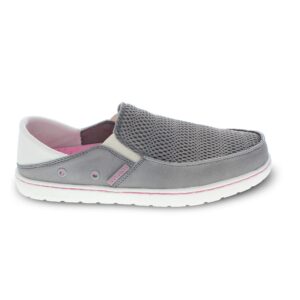 Body Glove Womens Boat Shoes, Aruba Water Shoes, Women's Water Shoes, Fishing Shoes, Casual Shoes, Womens Mesh and Canvas Slip on Shoes Grey/Pink