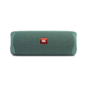 jbl flip 5 waterproof portable bluetooth speaker made from 100% recycled plastic - green (renewed)