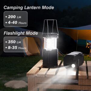 3000 Large Capacity Hand Crank Solar Camping Lantern, Portable Ultra Bright LED Torch, 23-26 Hours Running Time, USB Charger, Electronic Lantern for Outdoor