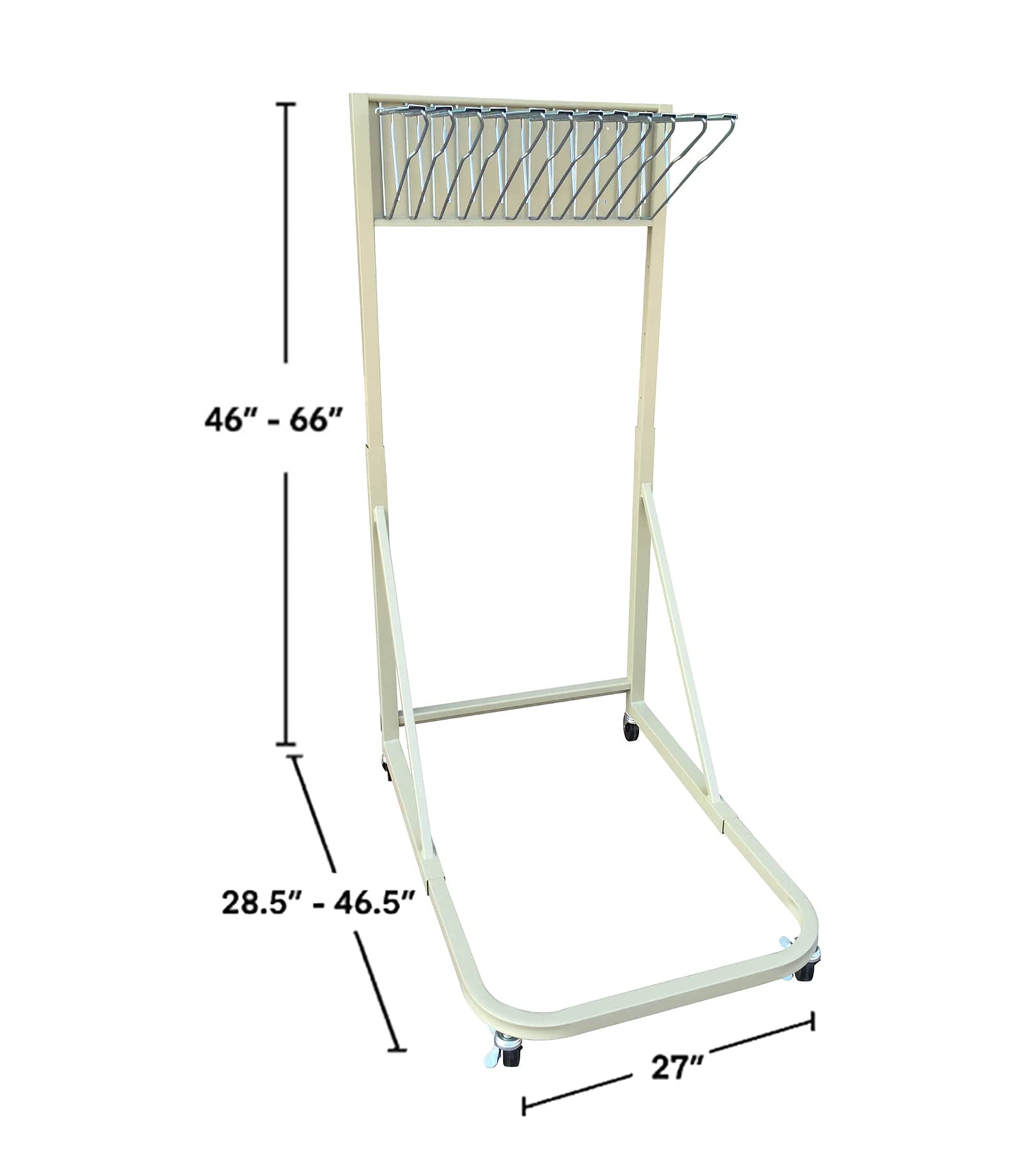 Landrol Heavy Duty Rolling Stand Wheels Mobile Plan Center Blueprint Storage File with 12 Pivot Brackets Height & Length Adjustable