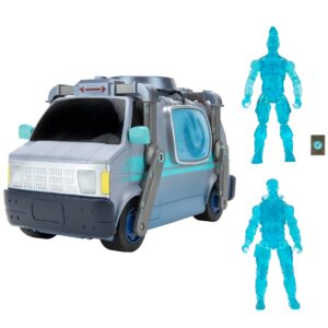 fortnite feature deluxe reboot van, electronic vehicle with two 4-inch articulated reboot drift (stage 1) and recruit jonesy figures, and accessory - amazon exclusive