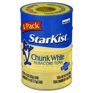 starkist chunk white tuna in water 5 oz can, 4 count, pack of 1